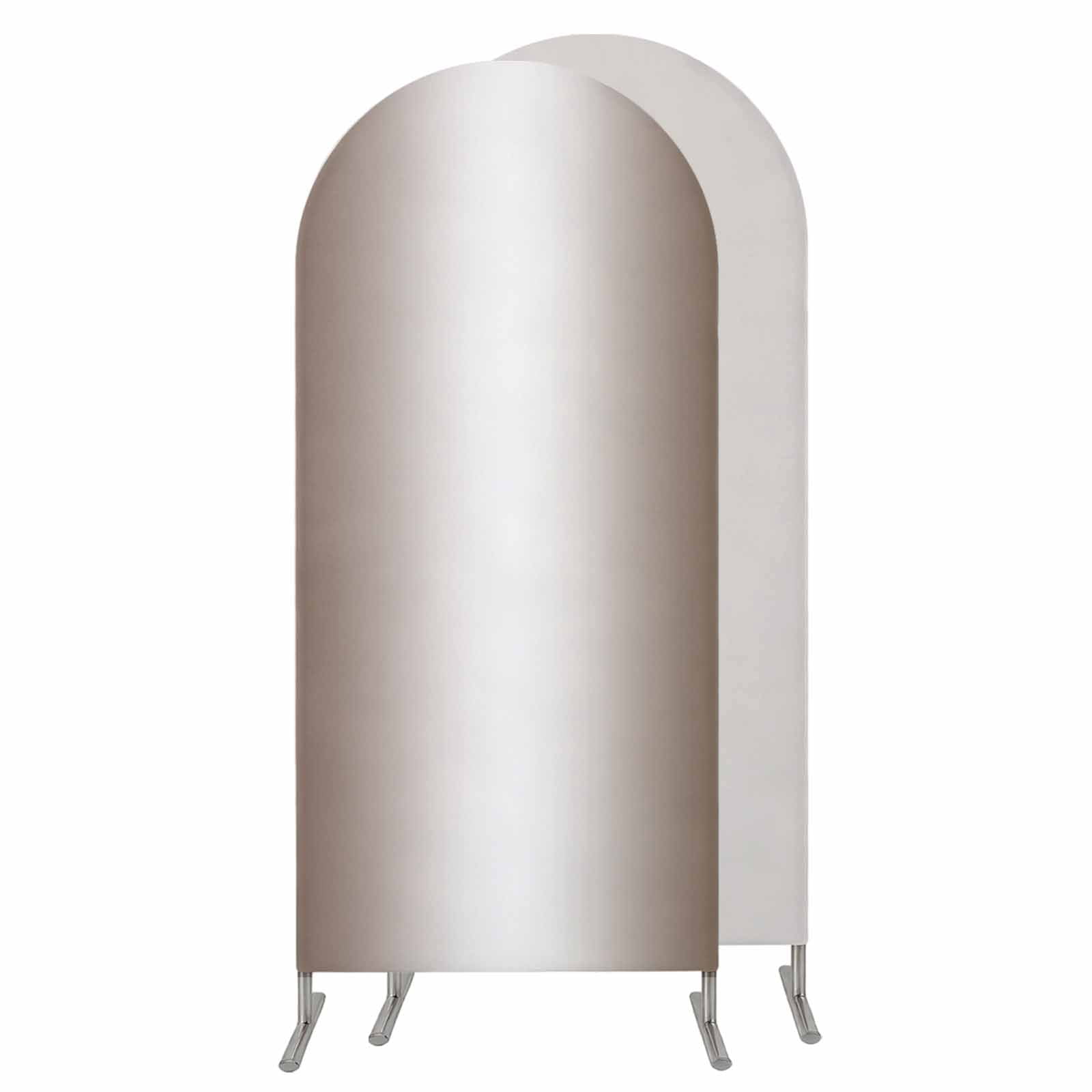 6FT Arch Backdrop Covers, Brown White Ombre Wedding Arch Cover Stretchy ...