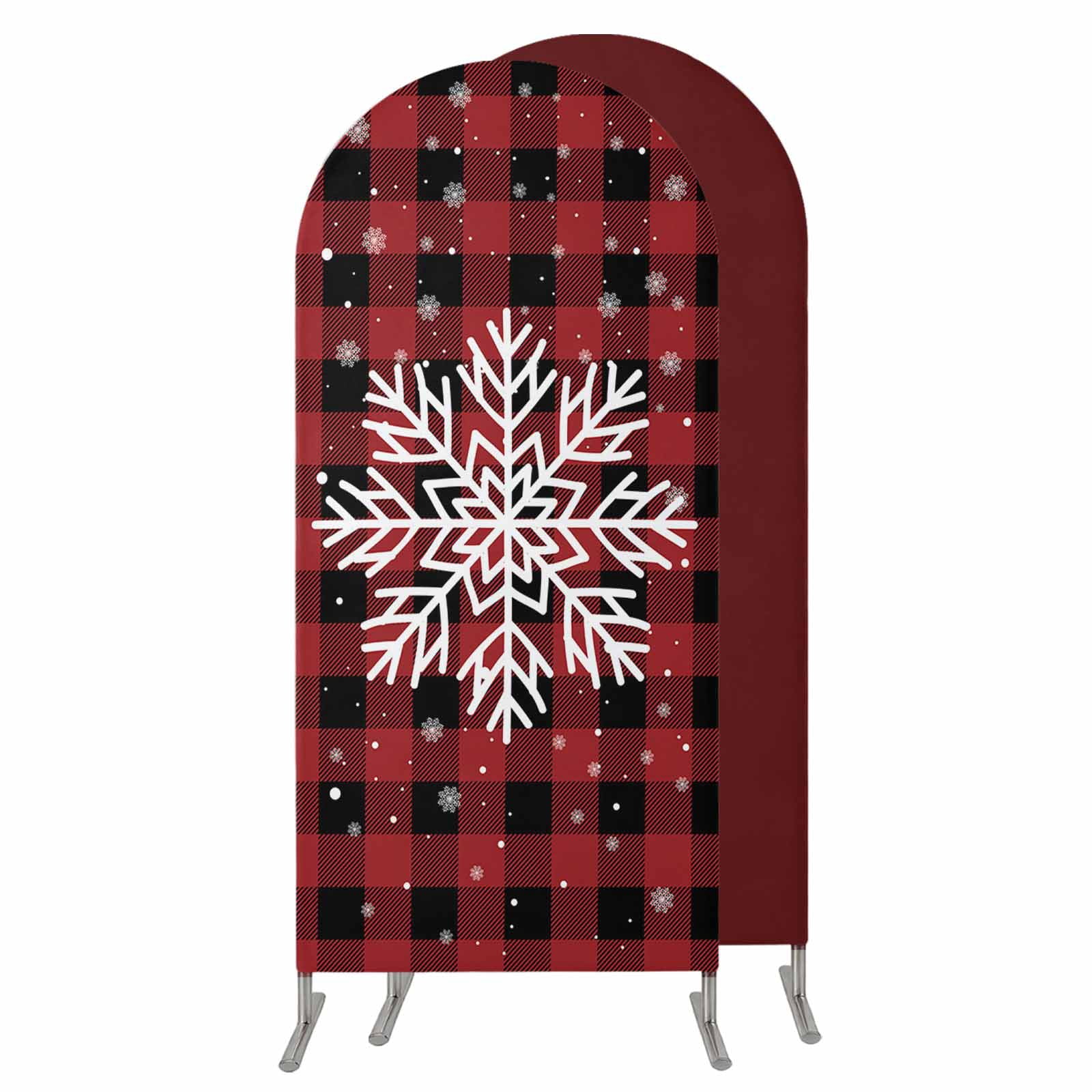 6FT Arch Backdrop Covers, Christmas Snowflake Wedding Arch Cover ...