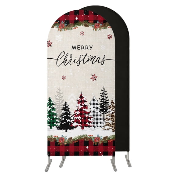 6FT Arch Backdrop Covers, Christmas Tree Wedding Arch Cover Stretchy ...