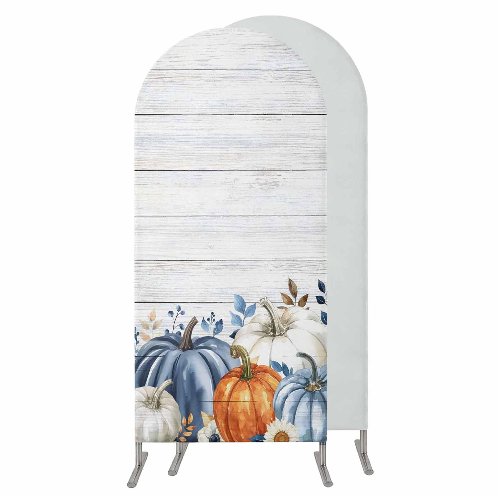 6FT Arch Backdrop Covers, Fall Pumpkin Wedding Arch Cover Stretchy ...