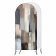 6FT Arch Backdrop Covers, Grey Brown Abstract Wedding Arch Cover ...