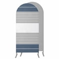 6FT Arch Backdrop Covers, Haze Blue Grey Stripe Wedding Arch Cover ...