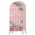 6FT Arch Backdrop Covers, Pink Spring Floral Wedding Arch Cover ...