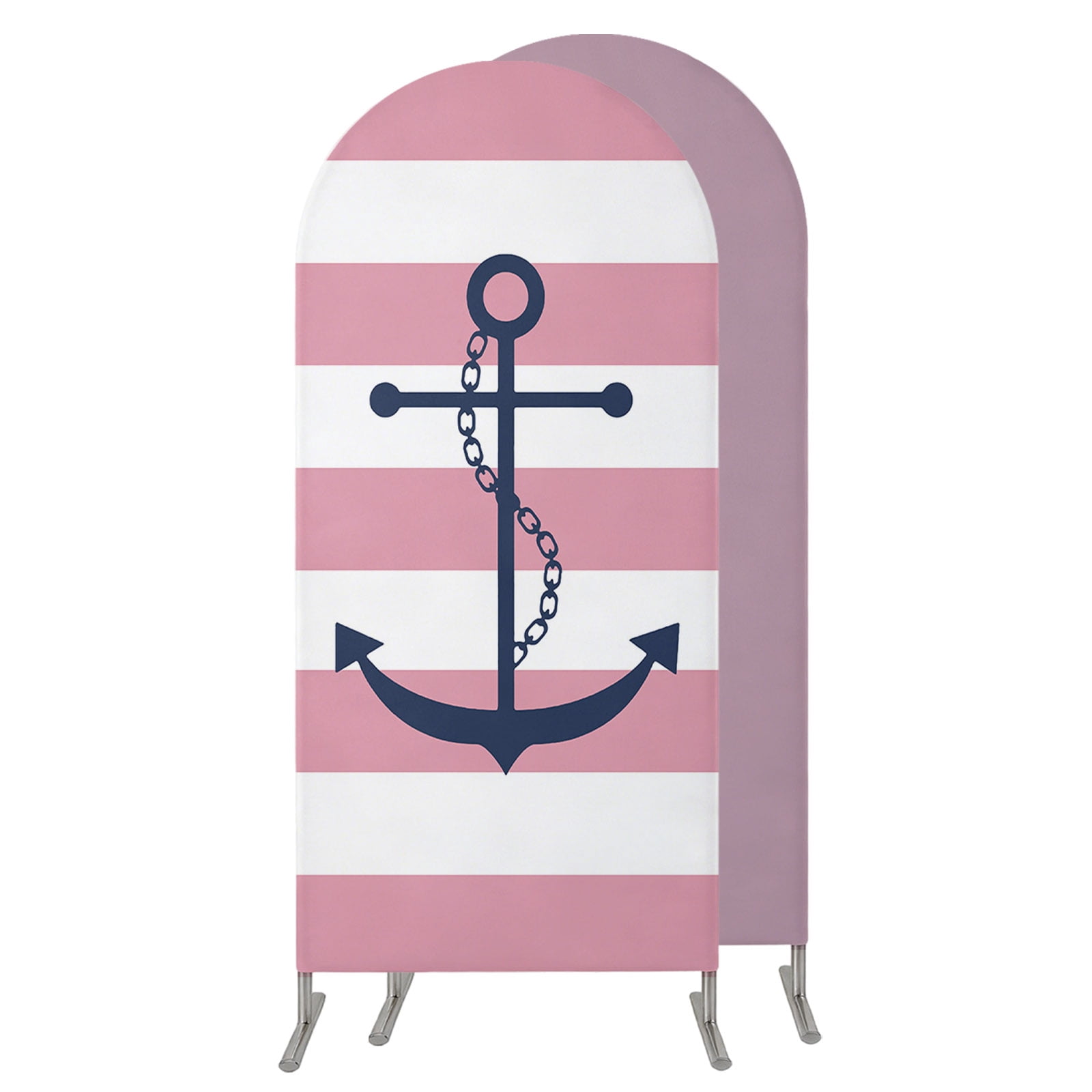 6FT Arch Backdrop Covers, Pink White Striped Wedding Arch Cover ...