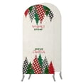 6FT Arch Backdrop Covers, Red Green Gray Christmas Wedding Arch Cover ...
