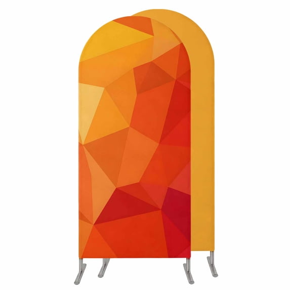 6FT Arch Backdrop Covers, Red Orange Wedding Arch Cover Stretchy ...