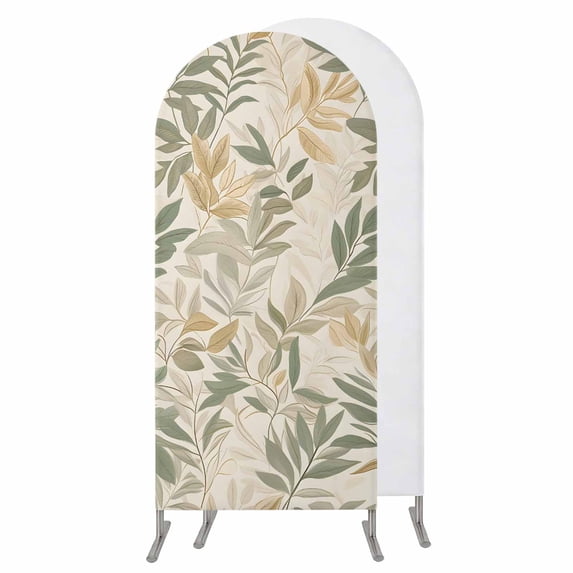 6FT Arch Backdrop Covers, Sage Green Yellow Botanical Wedding Arch ...
