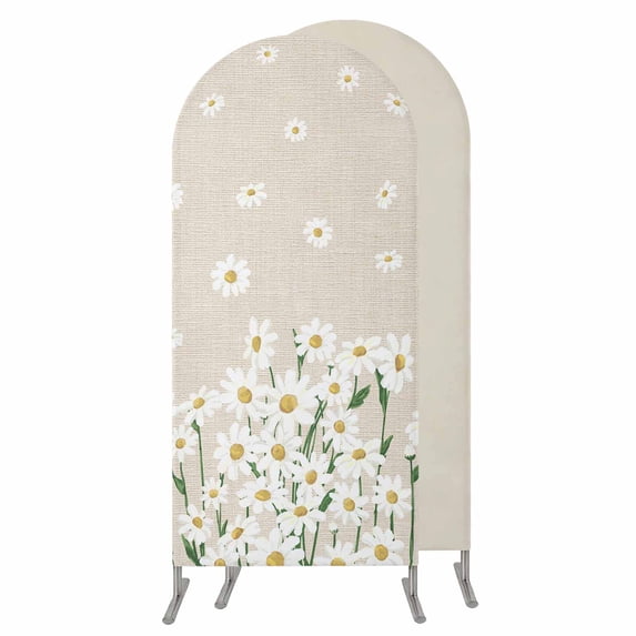 6FT Arch Backdrop Covers, Spring Floral Wedding Arch Cover Stretchy ...