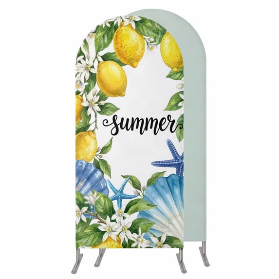 6FT Arch Backdrop Covers, Summer Lemon Wedding Arch Cover Stretchy ...