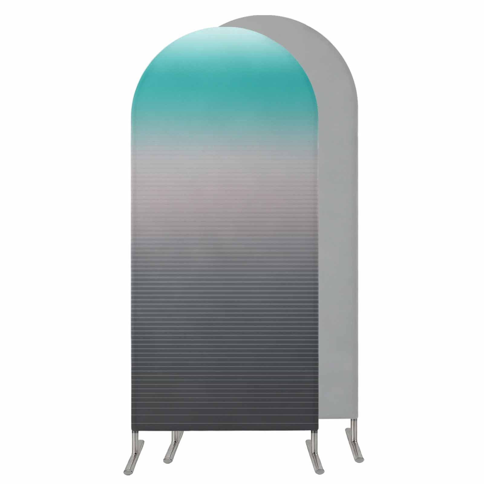 6FT Arch Backdrop Covers, Turquoise Grey Ombre Wedding Arch Cover ...