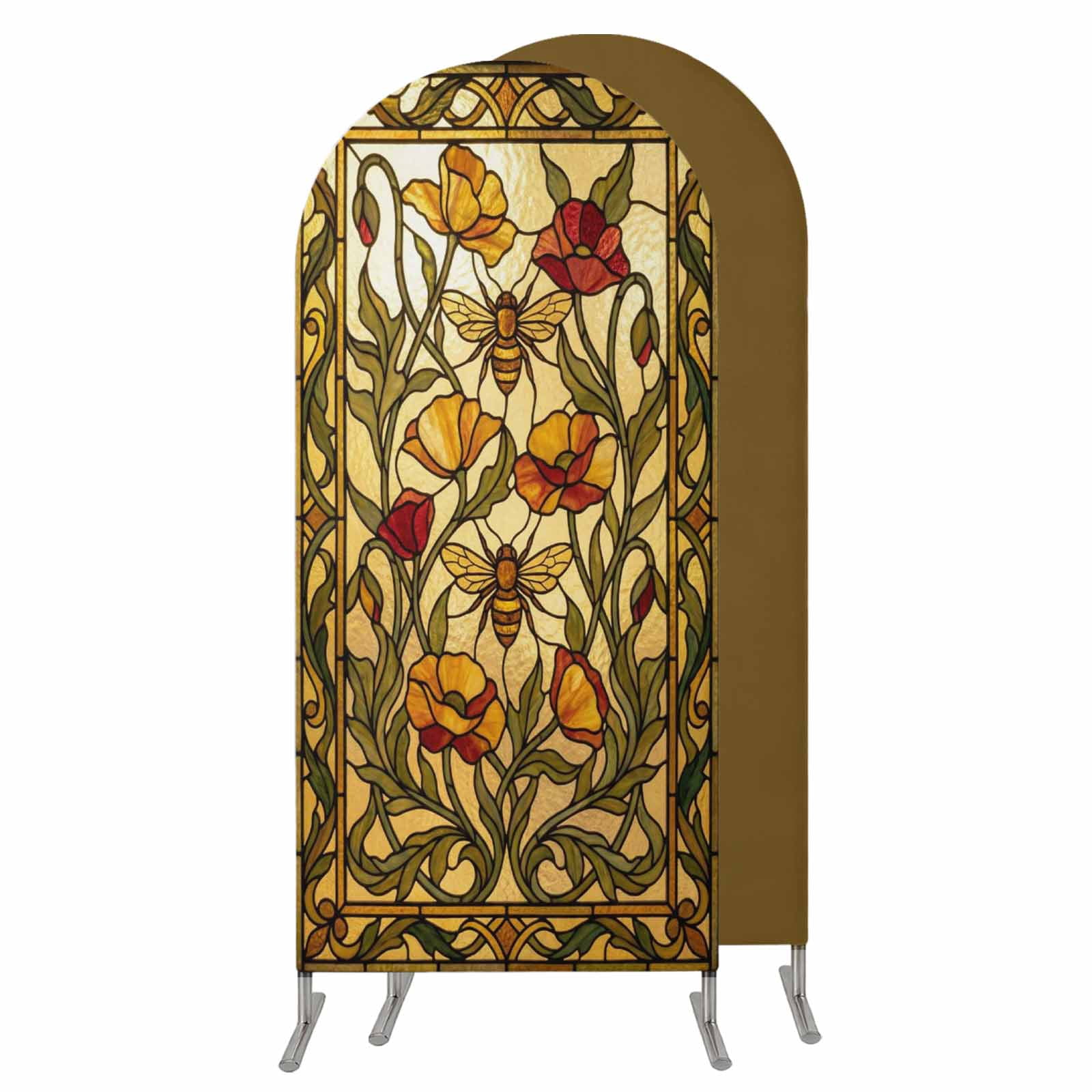 6FT Arch Backdrop Covers, Vintage Bees Wedding Arch Cover Stretchy ...