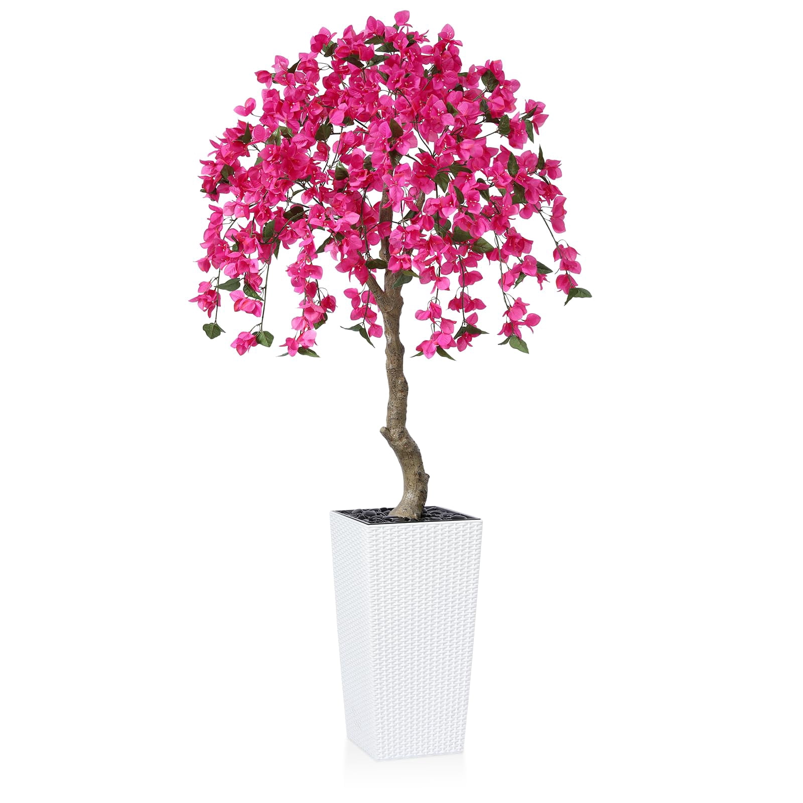6FT Artificial Bougainvillea Tree, Fake Blooming Plant with UV ...