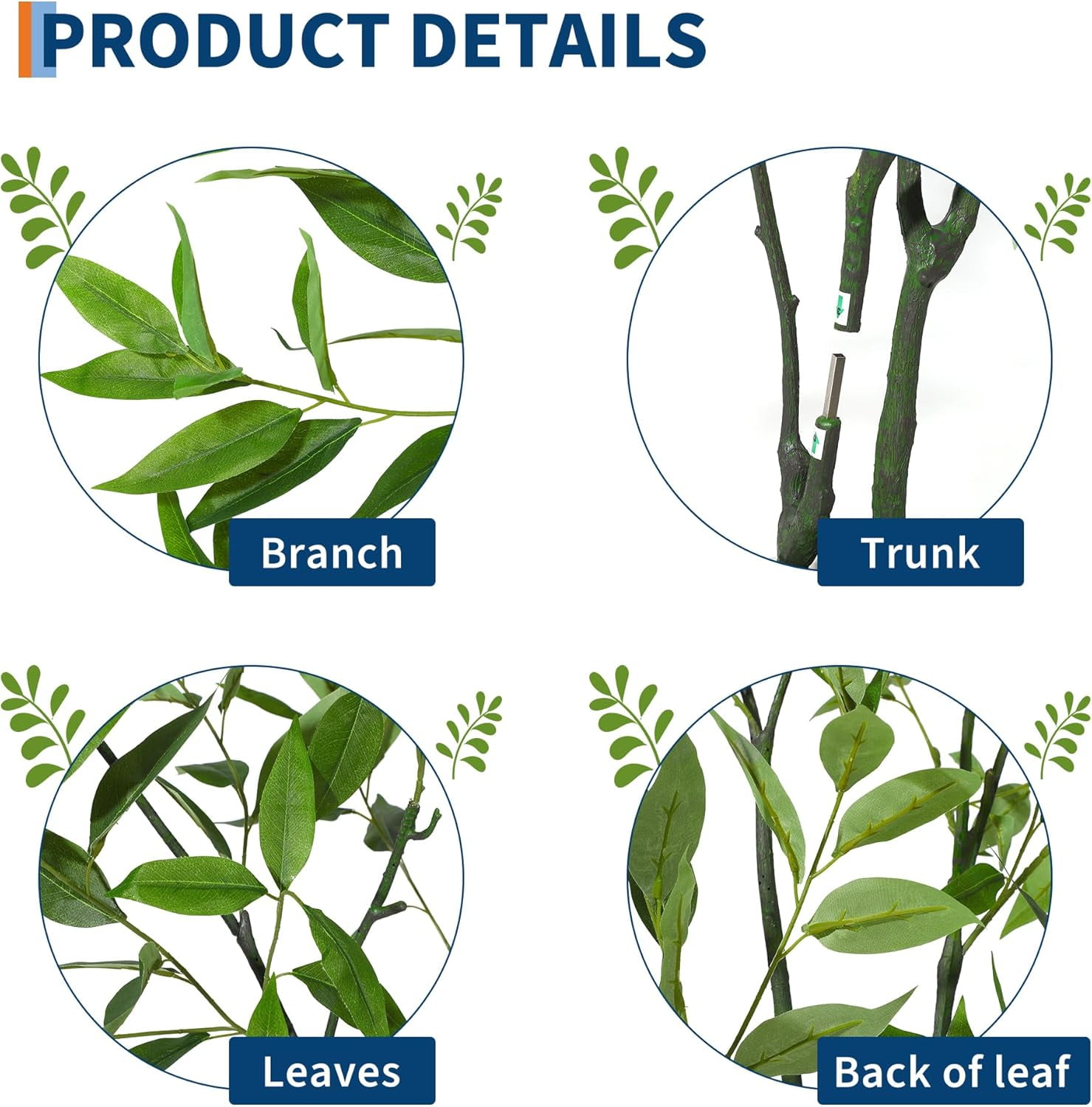6FT Artificial Eucalyptus Tree ,Fake Trees for Home Office Living Room ...