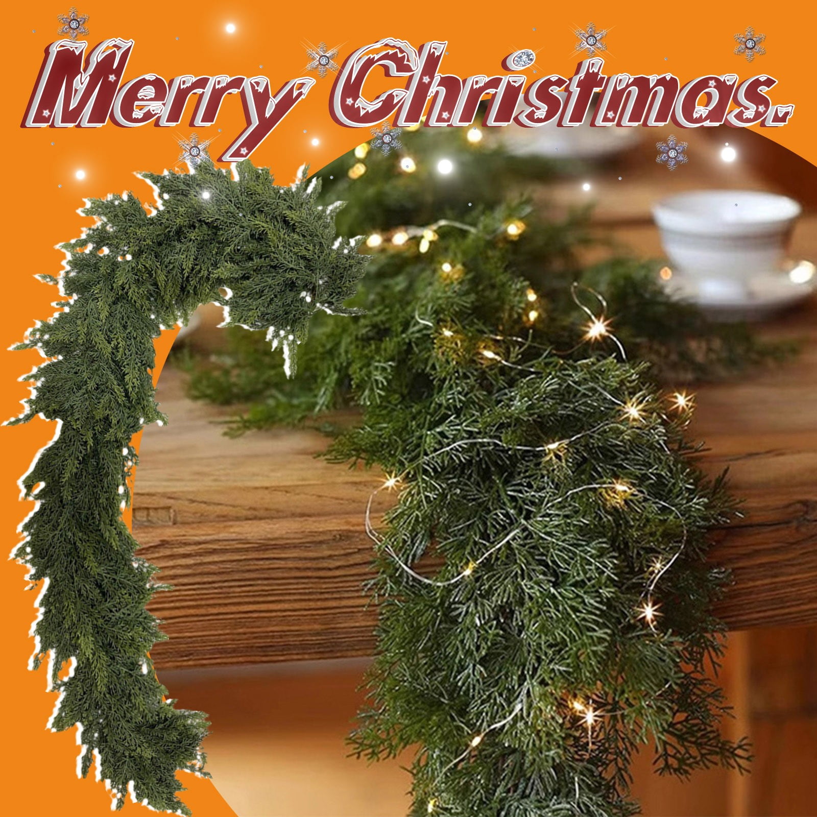 6FT Artificial Norfolk Pine Garlands Real Touch Winter Pine Garland ...
