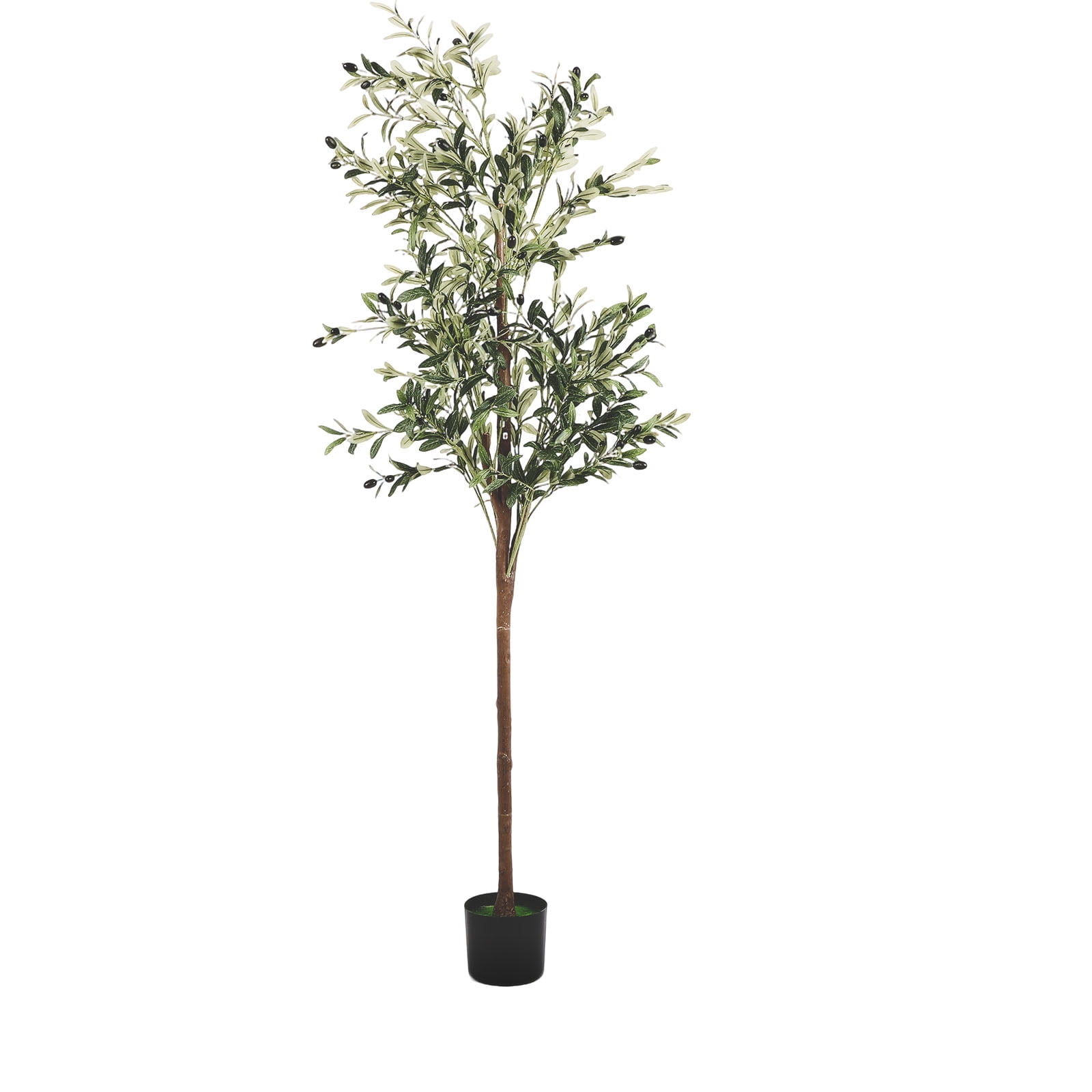 6FT Artificial Olive Tree Indoor, Faux Plants for Home, Living Room ...