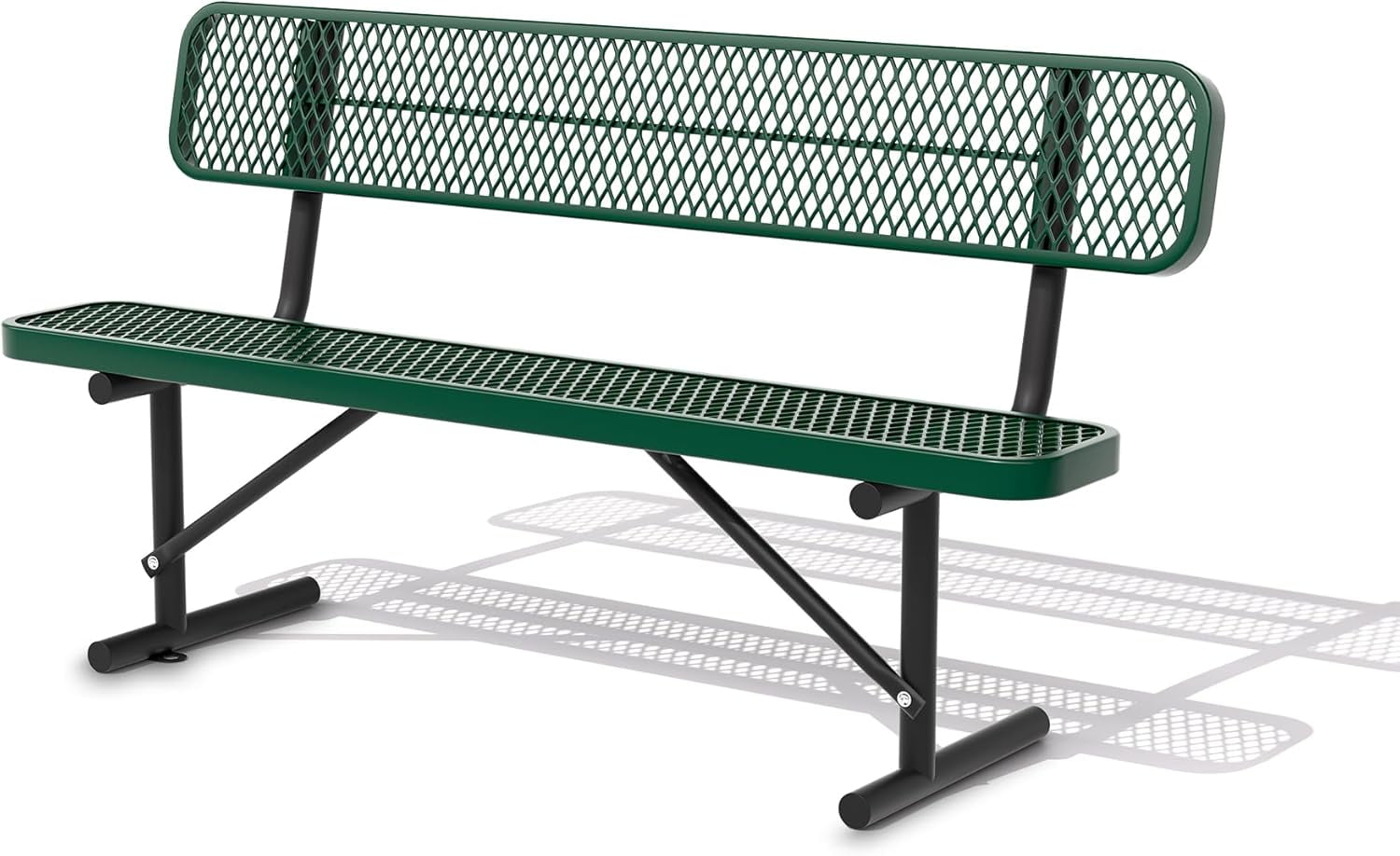 6FT Benches for Outside, Heavy-Duty Green Outdoor Garden Bench with ...