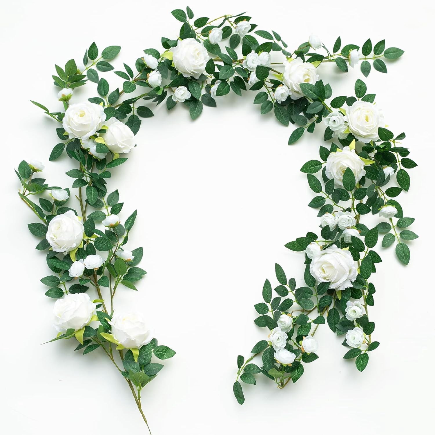 6FT Bendable Flower Garland, Artificial Rose Vine Hanging Floral ...