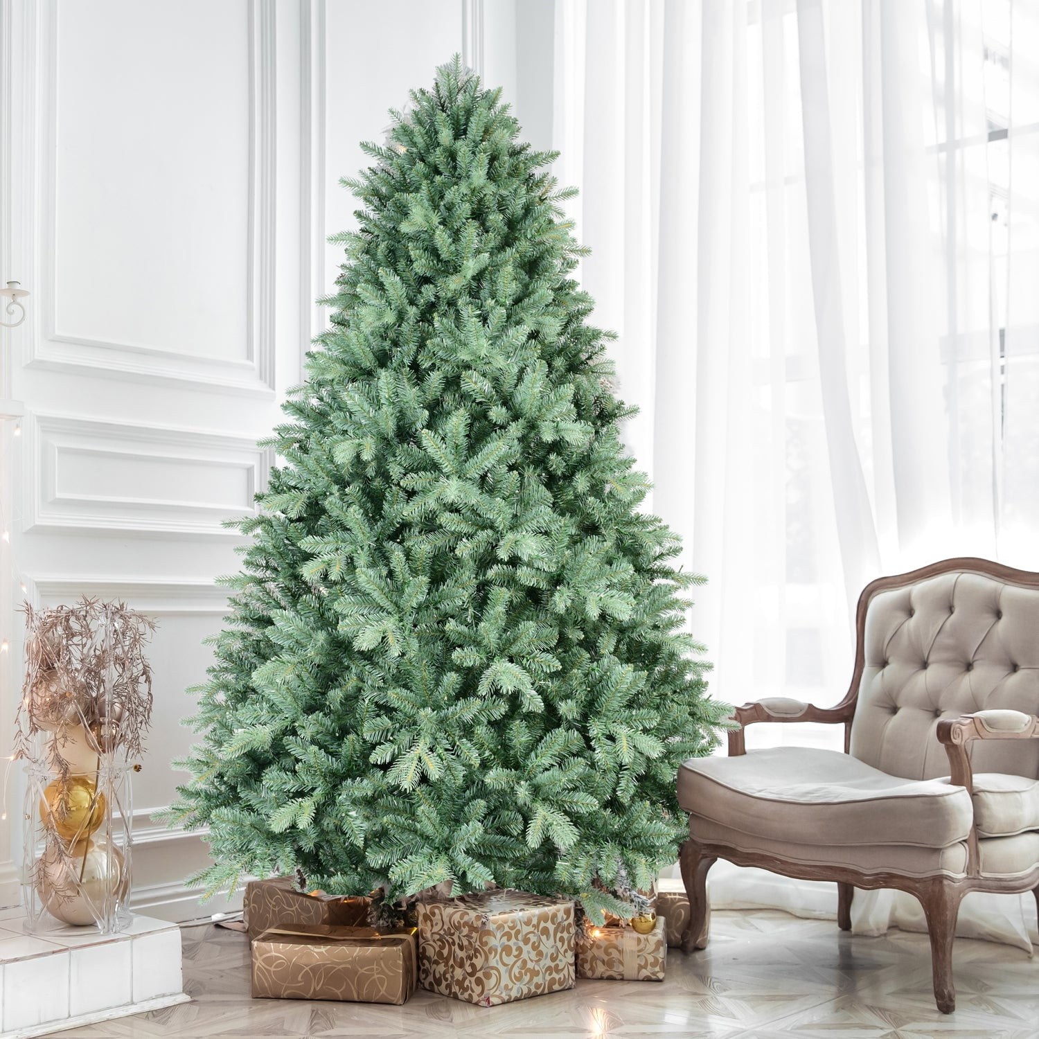 6FT Blue-Green Tint Christmas Tree with 1878 PE+PVC Tips – Unique Full ...