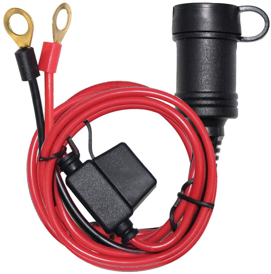 6FT Car Female Cigarette Lighter Plug Socket to Eyelet Terminals 12V ...