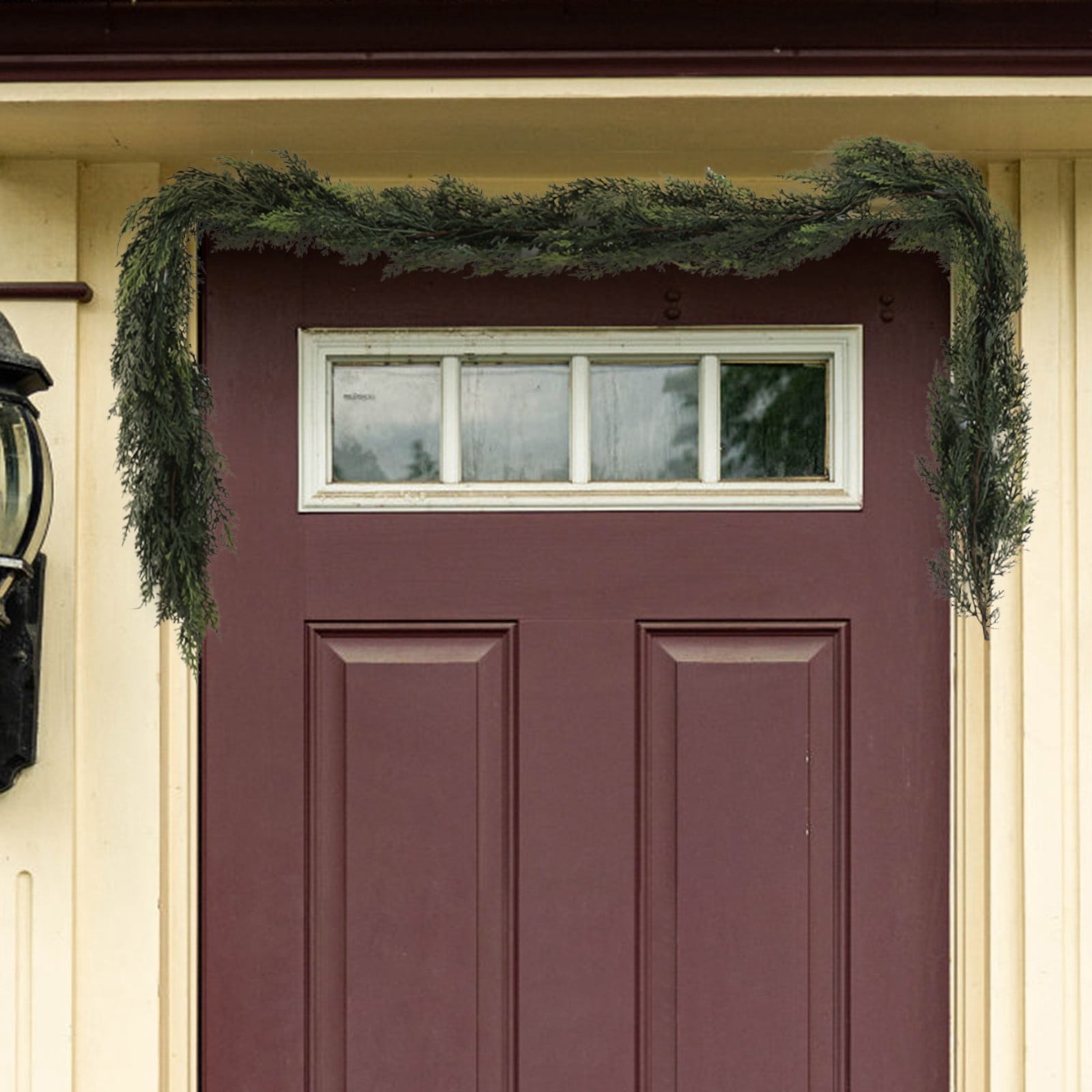 6FT Christmas Cedar Garland for Staircase Real Touch Droopy Bendable ...