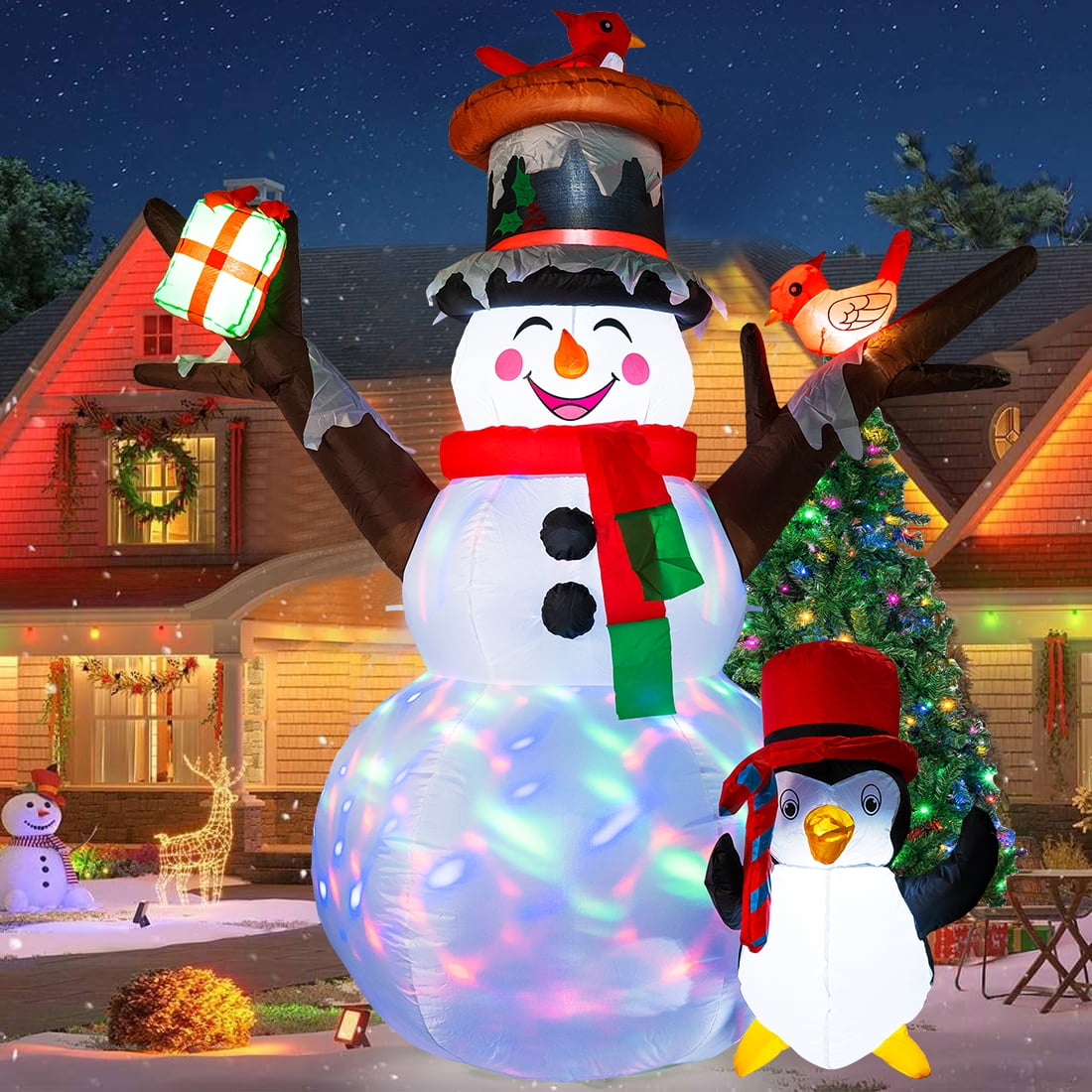 6FT Christmas Inflatables Outdoor Decorations, Upgrade Cute Inflatable ...