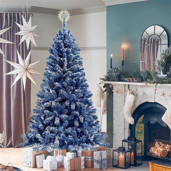 6FT Christmas Tree with 300 LED Lights and 750 Lush Branch Tips ...