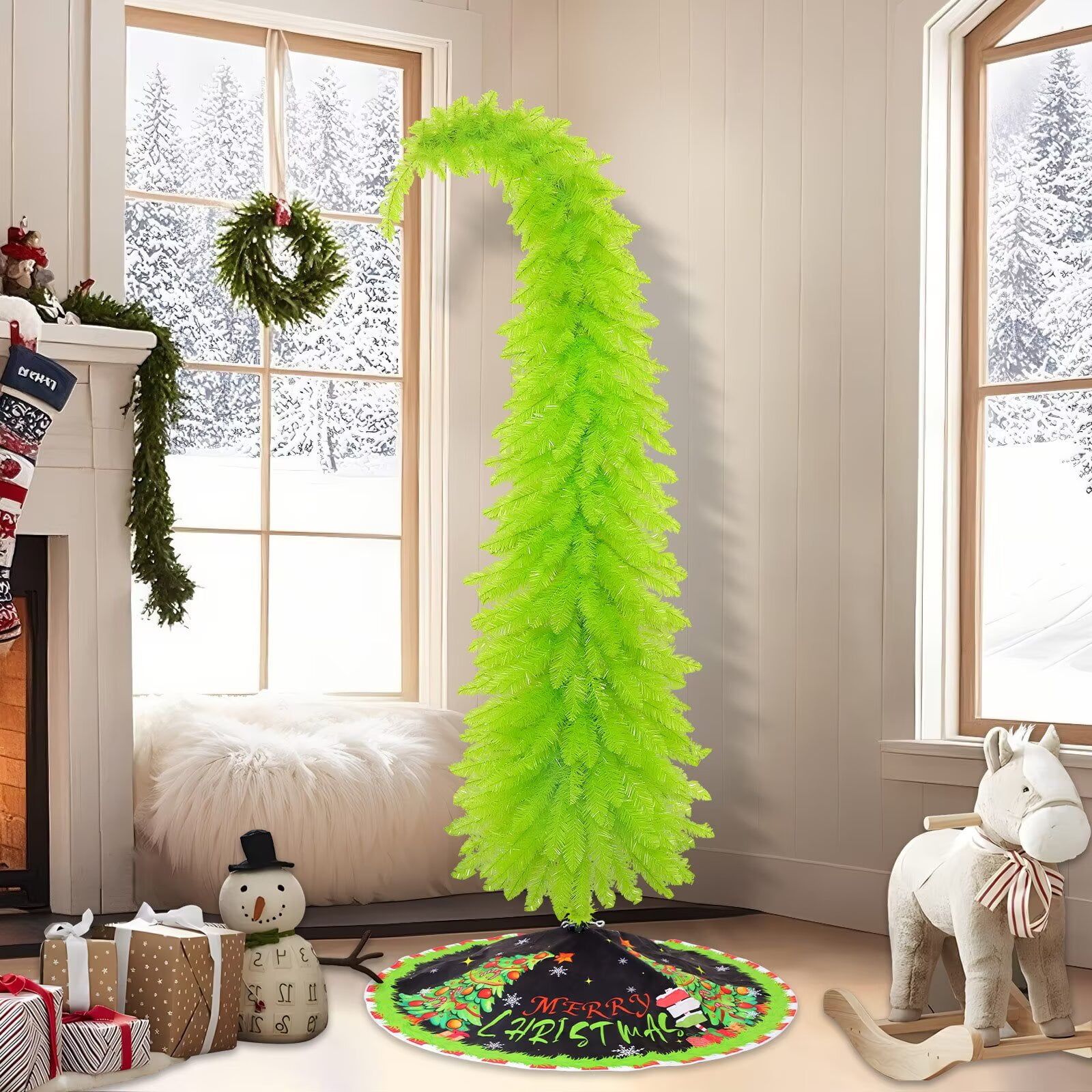 6FT Christmas Tree, Easy SetUp Artificial Christmas Tree with Sturdy ...