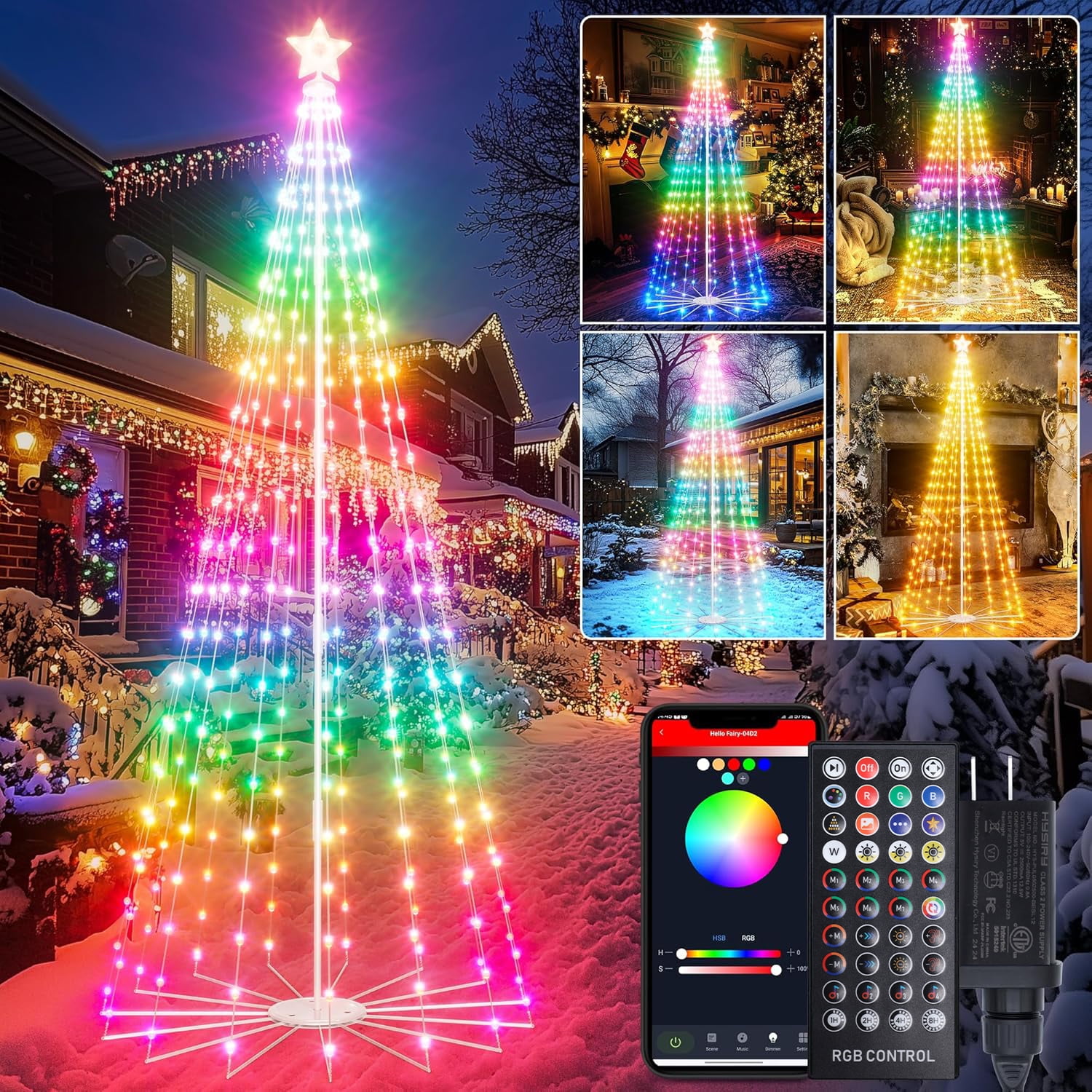 6FT Christmas Tree - Electronic Christmas Tree LED Lights, Holiday ...