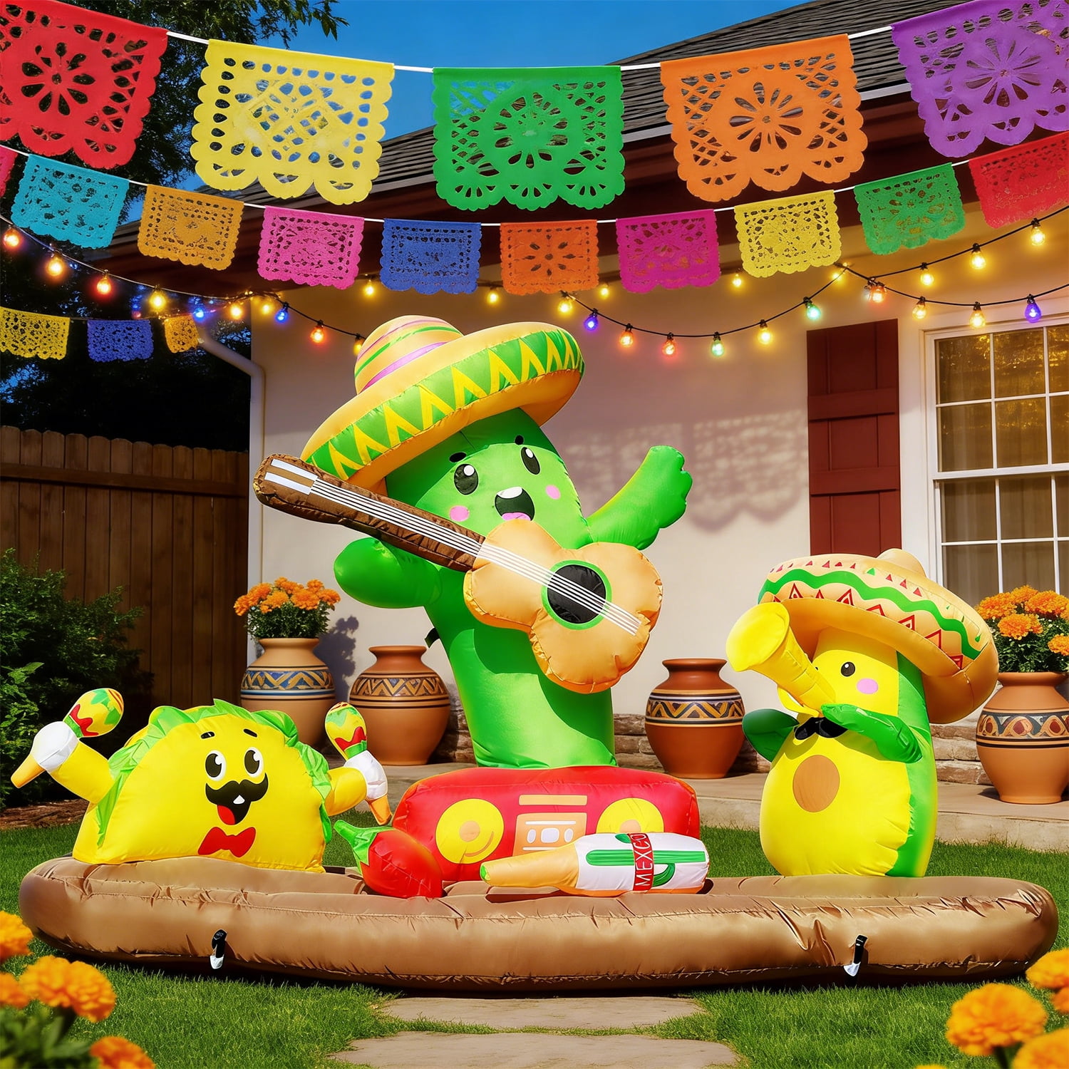 6FT Cinco De Mayo Inflatables Fiesta Party, Blow up Outdoor Decorations ...