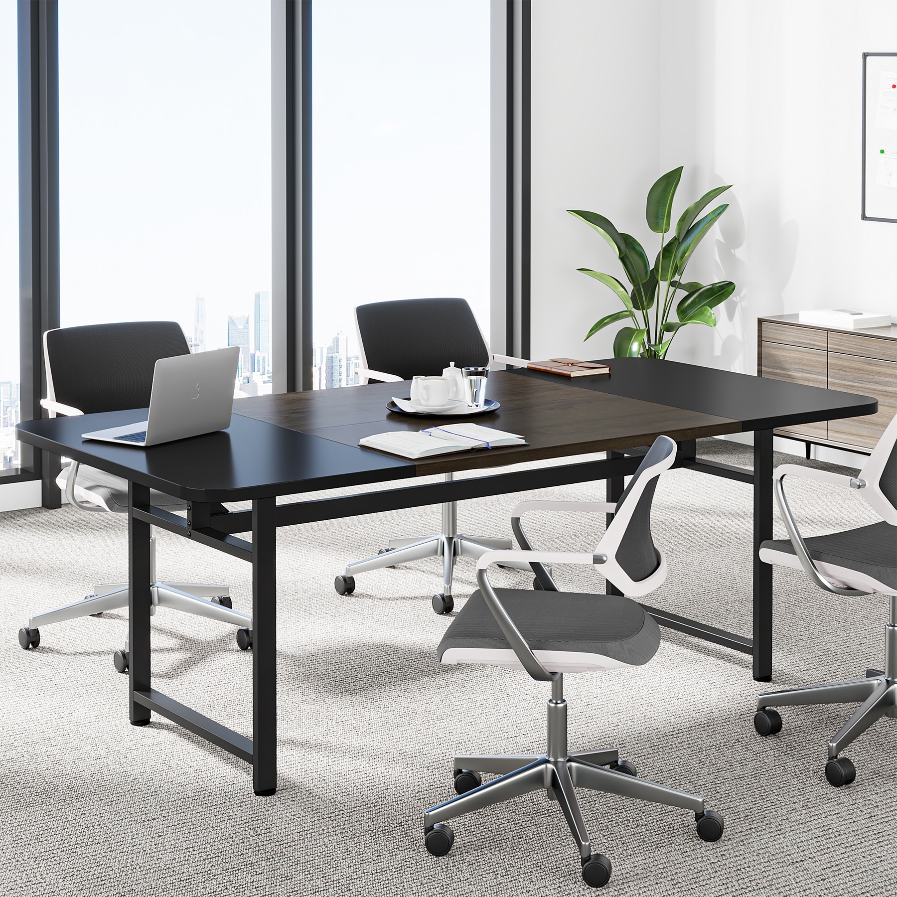 6FT Conference Table, Meeting Room Table for Home Office Boardroom ...