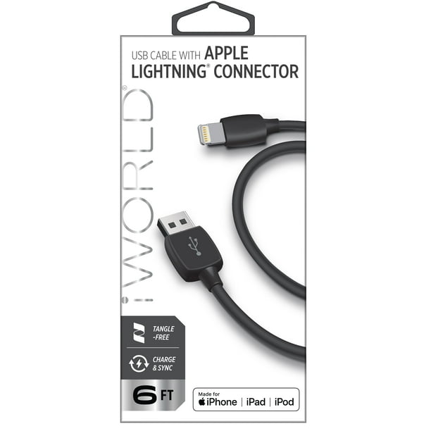 6FT EASY GRIP USB LIGHTNING CABLE - Walmart Business Supplies