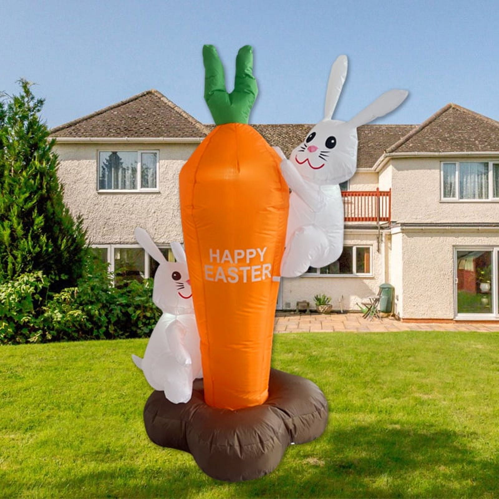 6FT Easter Inflatables Outdoor Decoration Inflatable 2 Bunny with ...