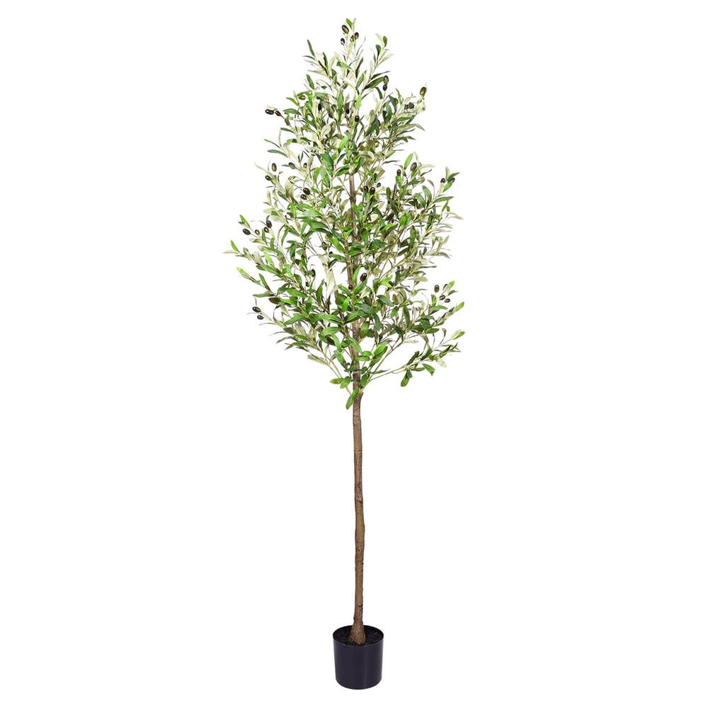 (6FT)Faux Olive Tree, Artificial Olive Tree Indoor with Realistic ...