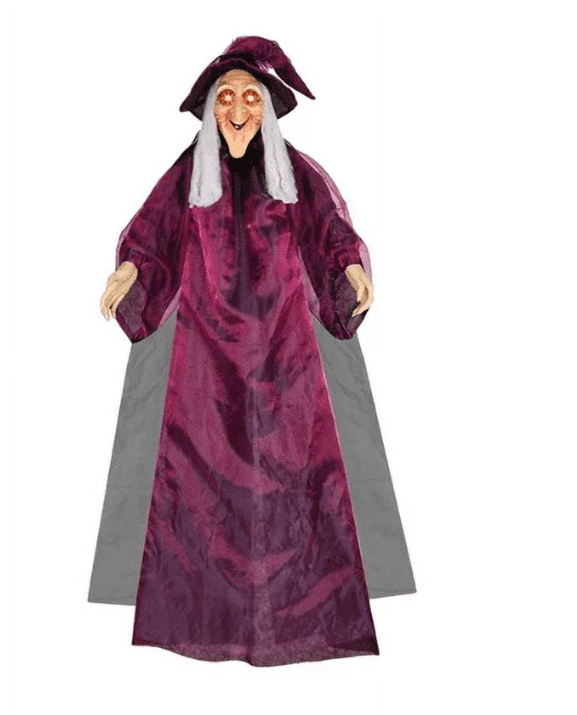 6FT Floating Witch Halloween Decor,Animated Witch Animatronics, Witch ...