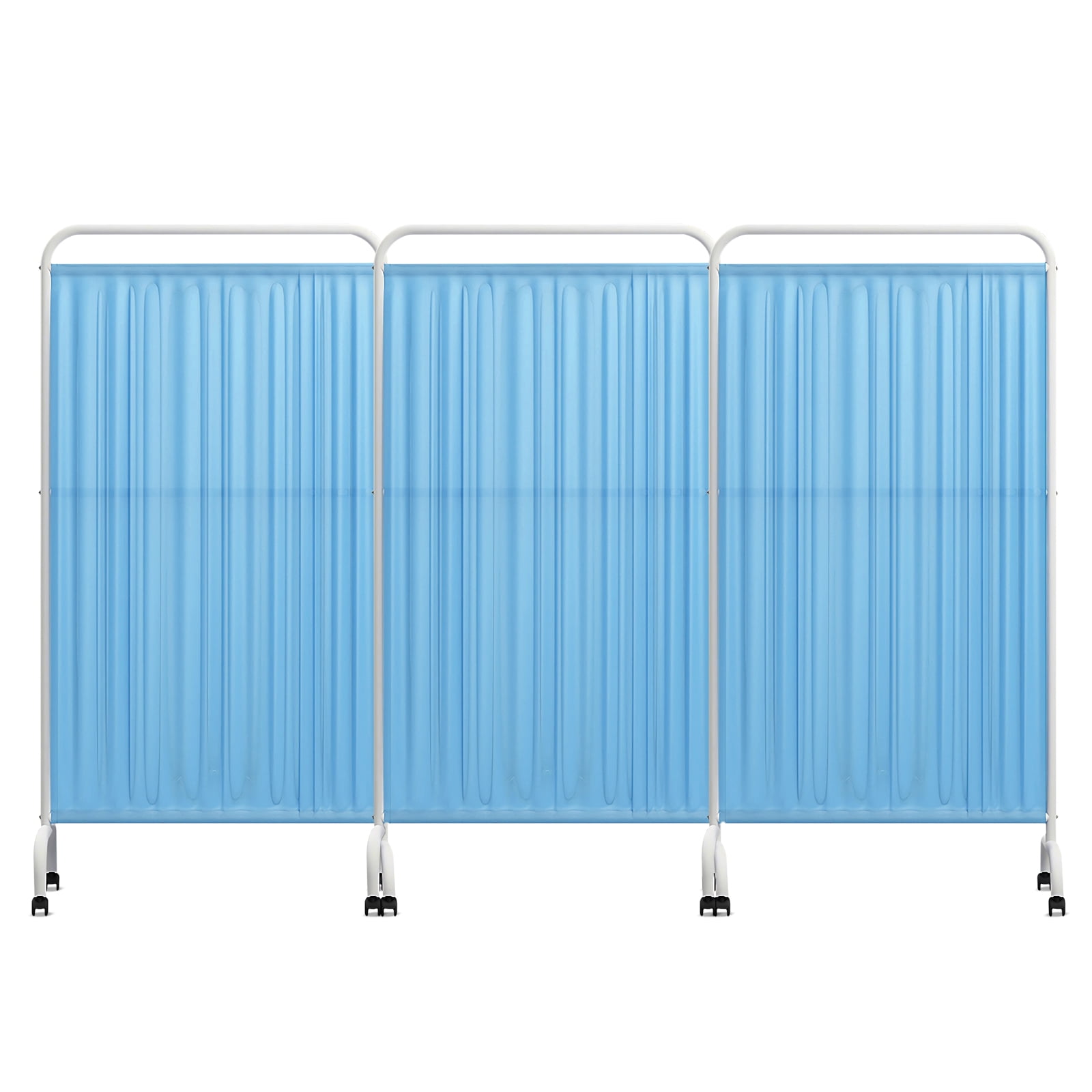 6FT Folding Medical Privacy Screen, Portable Room Divider with Lockable ...