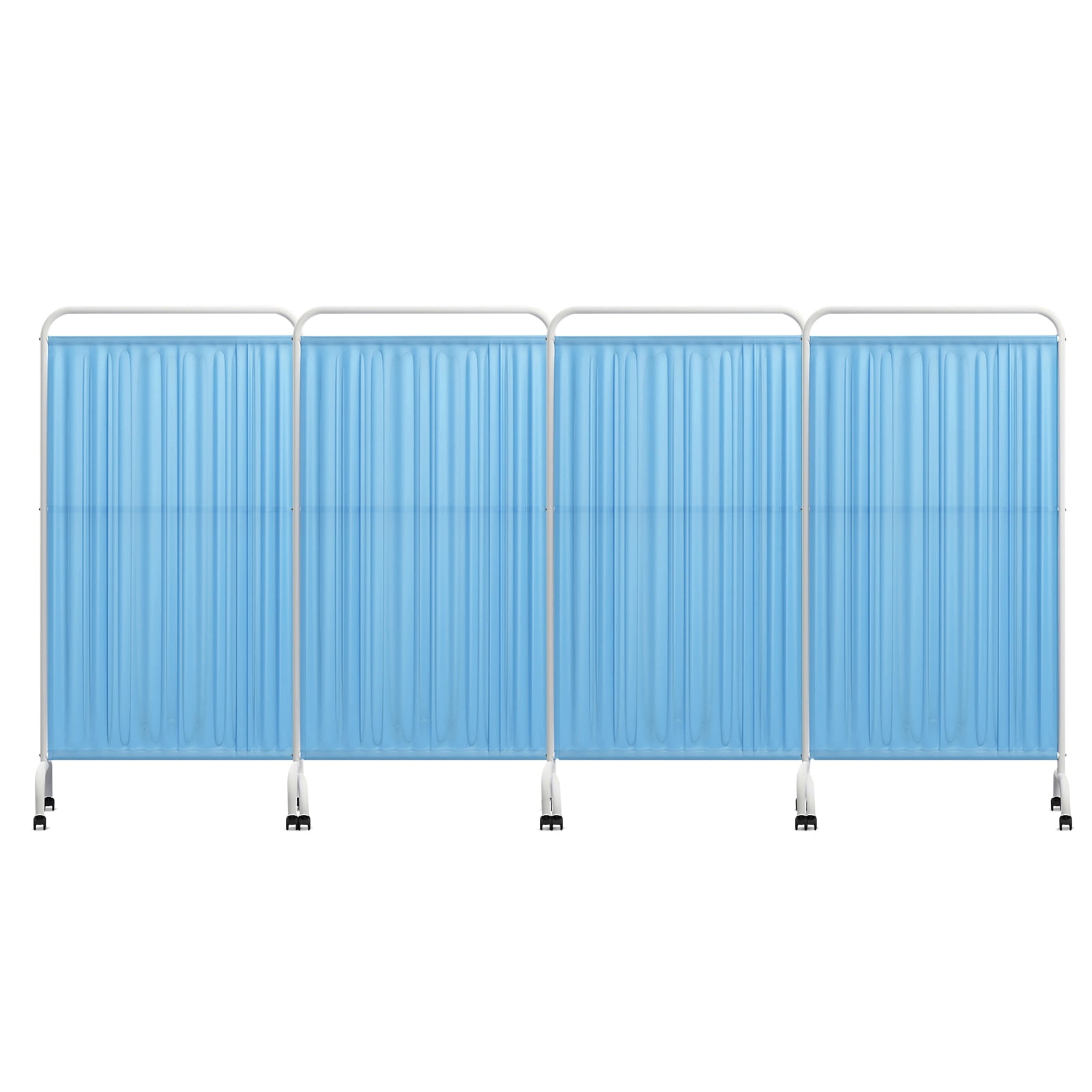 6FT Folding Medical Privacy Screen, Portable Room Divider with Lockable ...
