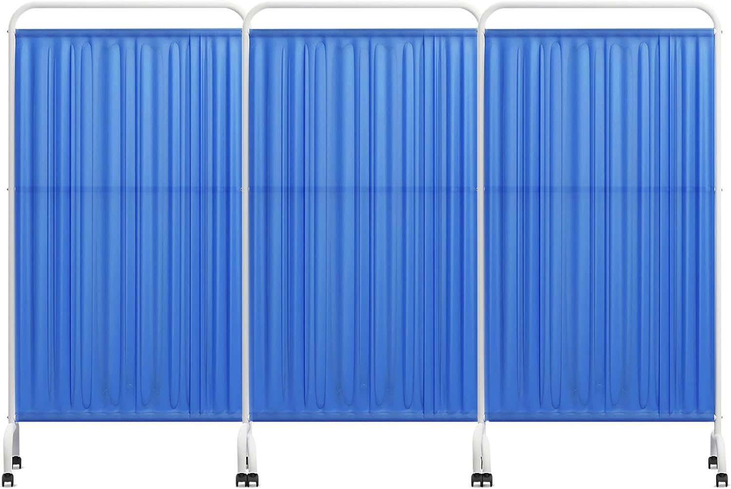 6FT Folding Medical Privacy Screen, Portable Room Divider with Lockable ...