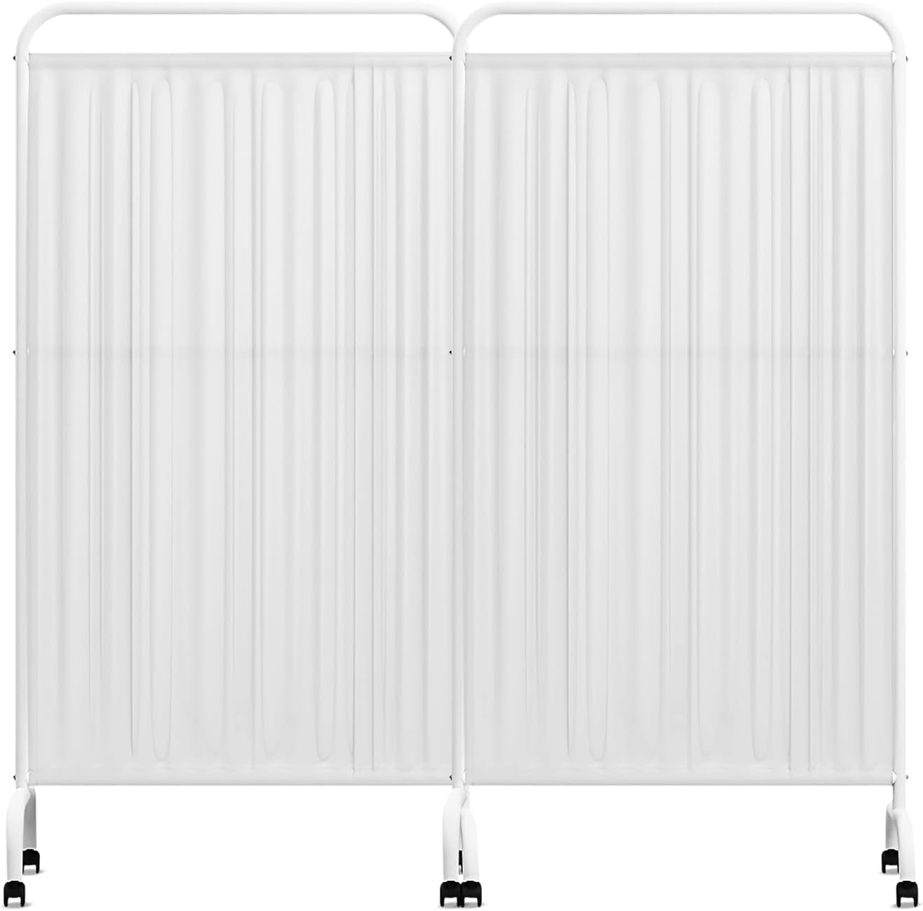 6FT Folding Medical Privacy Screen, Portable Room Divider with Lockable ...