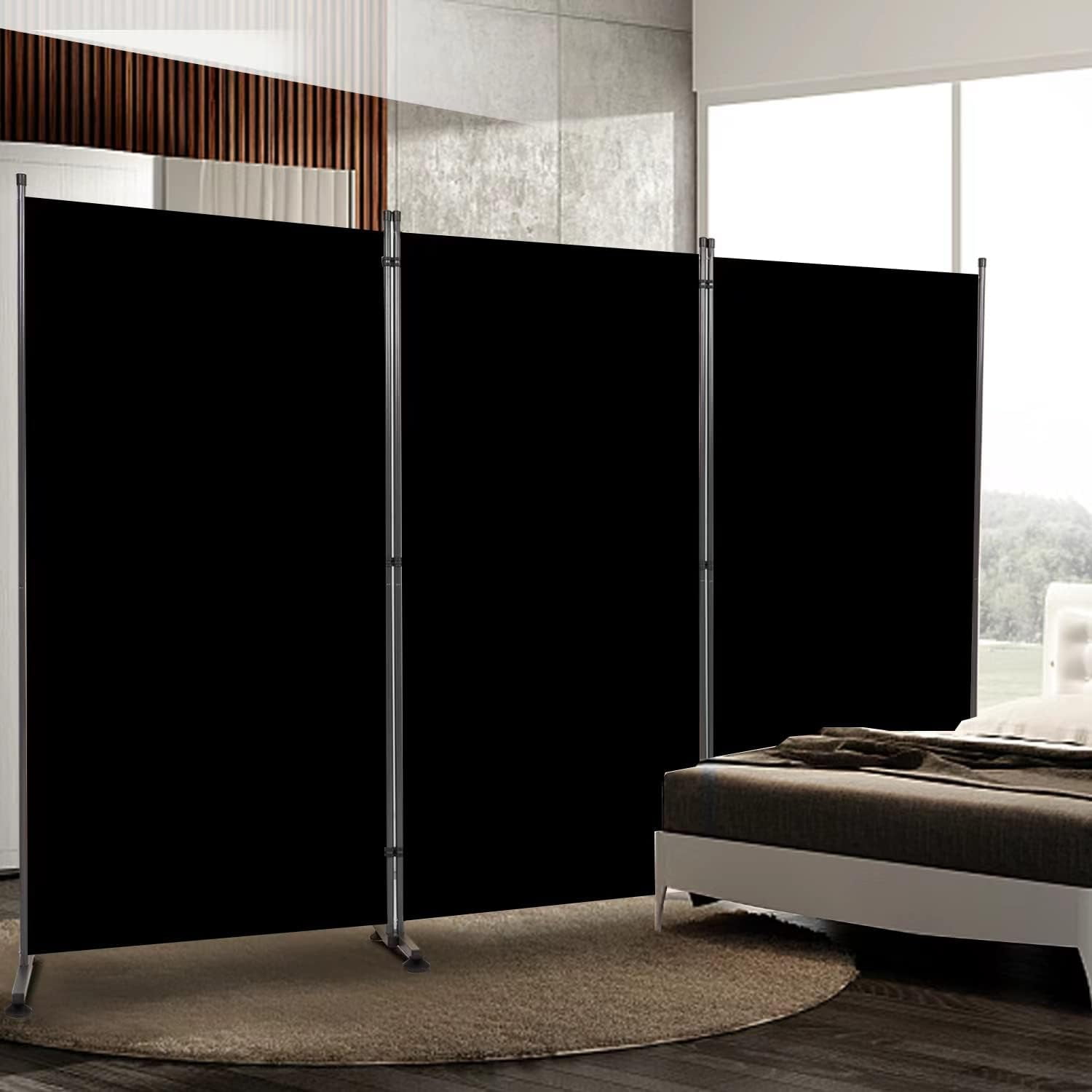 6FT Folding Privacy Screens, Room Divider with 3 Panel Partition ...