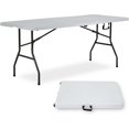6FT Folding Table, Portable Camping Table, Plastic Foldable Table for ...