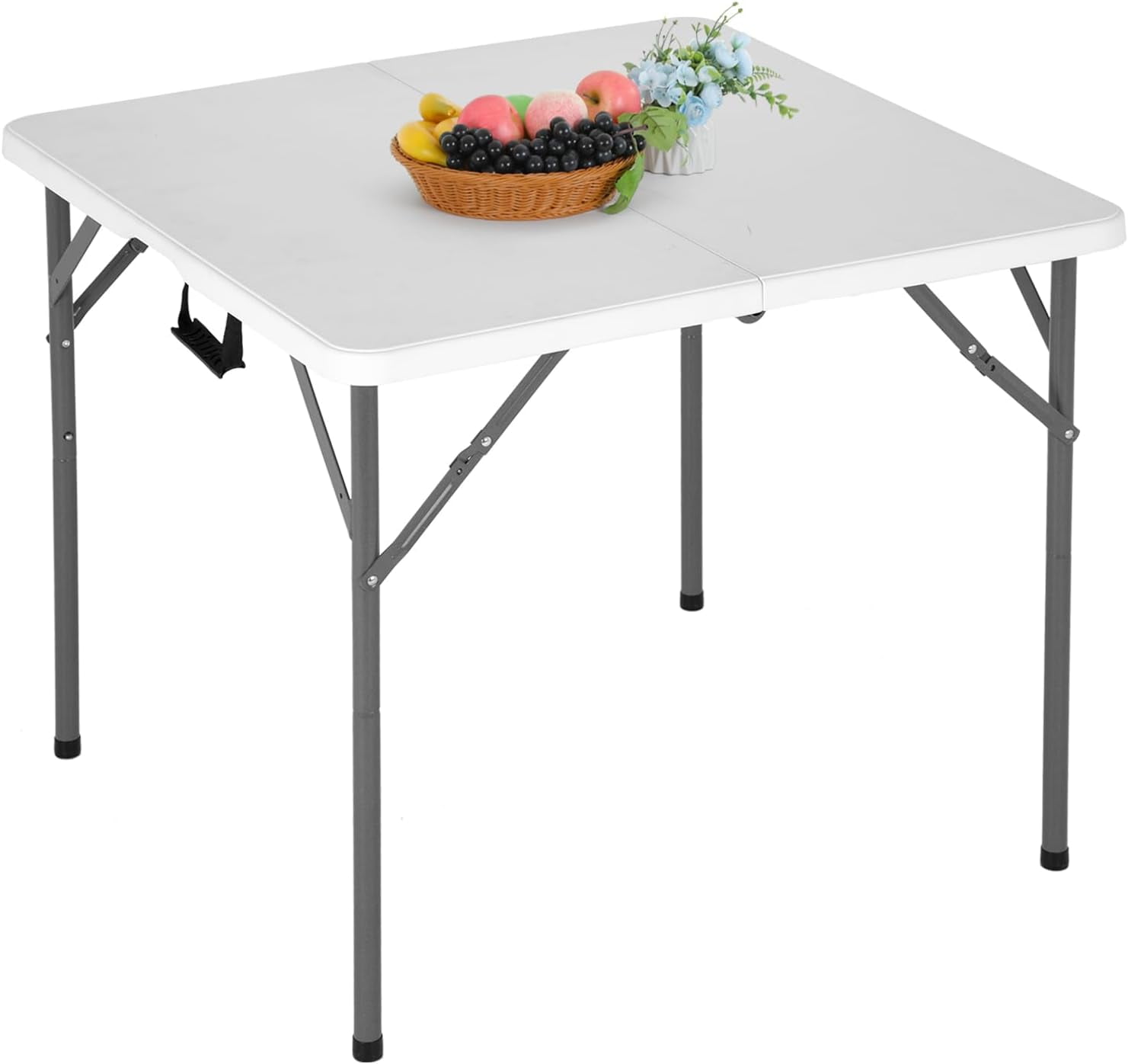 6FT Folding Table | Portable Plastic Table with Carry Handle ...