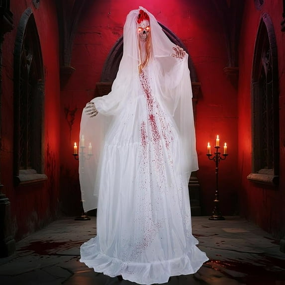 6FT Halloween Animated Crawling Woman, Animatronic Zombie Crawler with ...