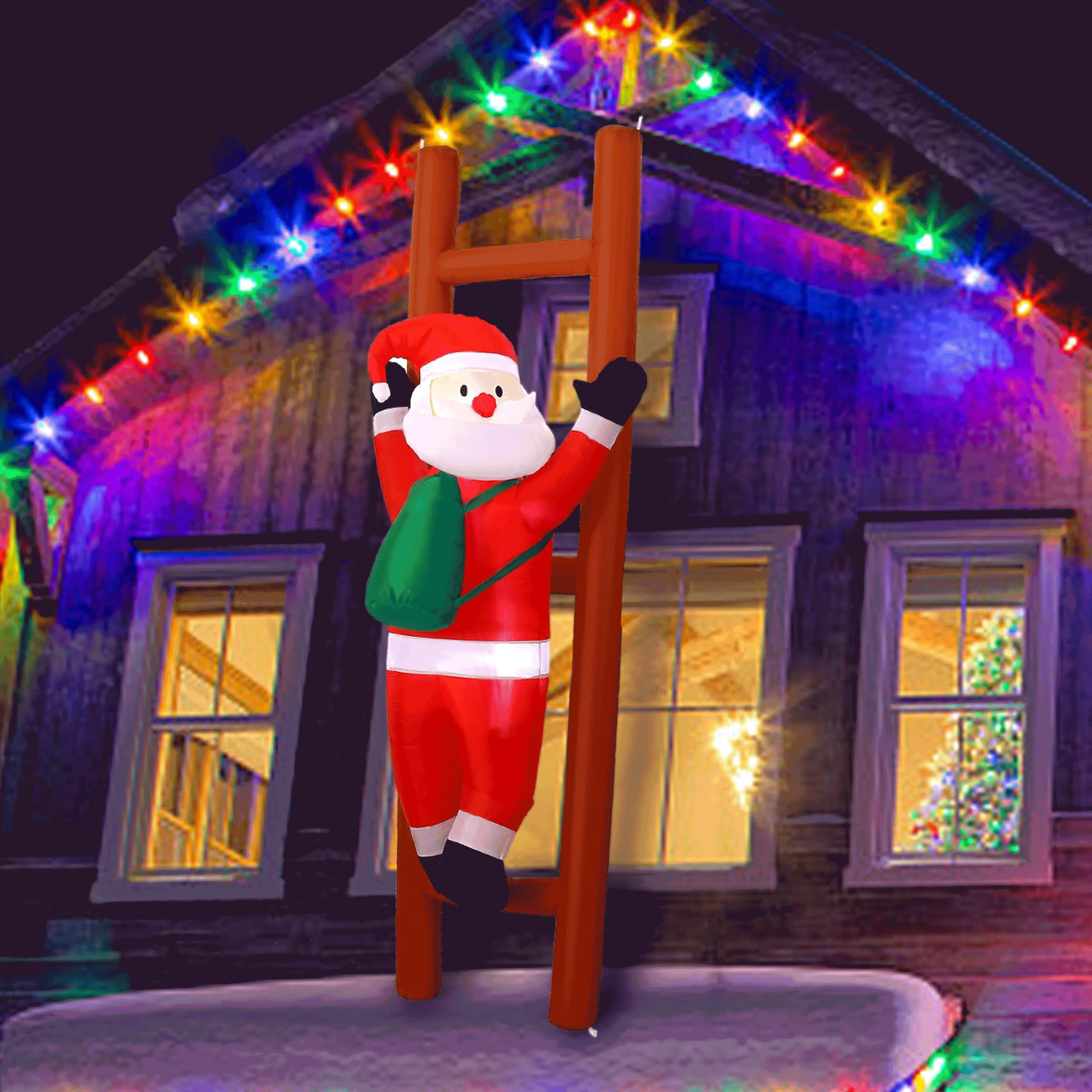 6FT Hanging Christmas Inflatables OIF8 Decorations, Inflatable Santa ...