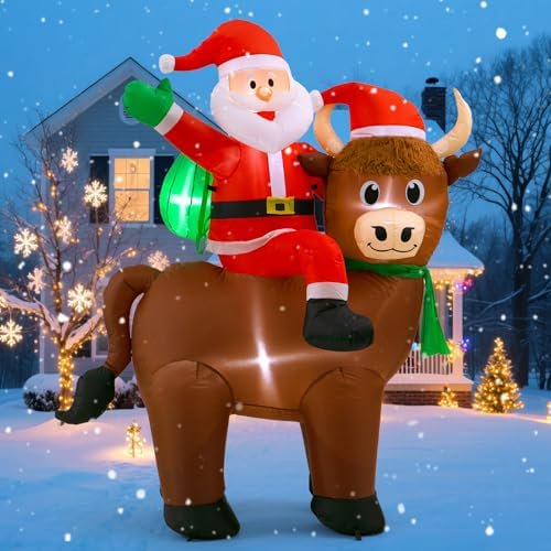 Outdoor Christmas Cow Decorations