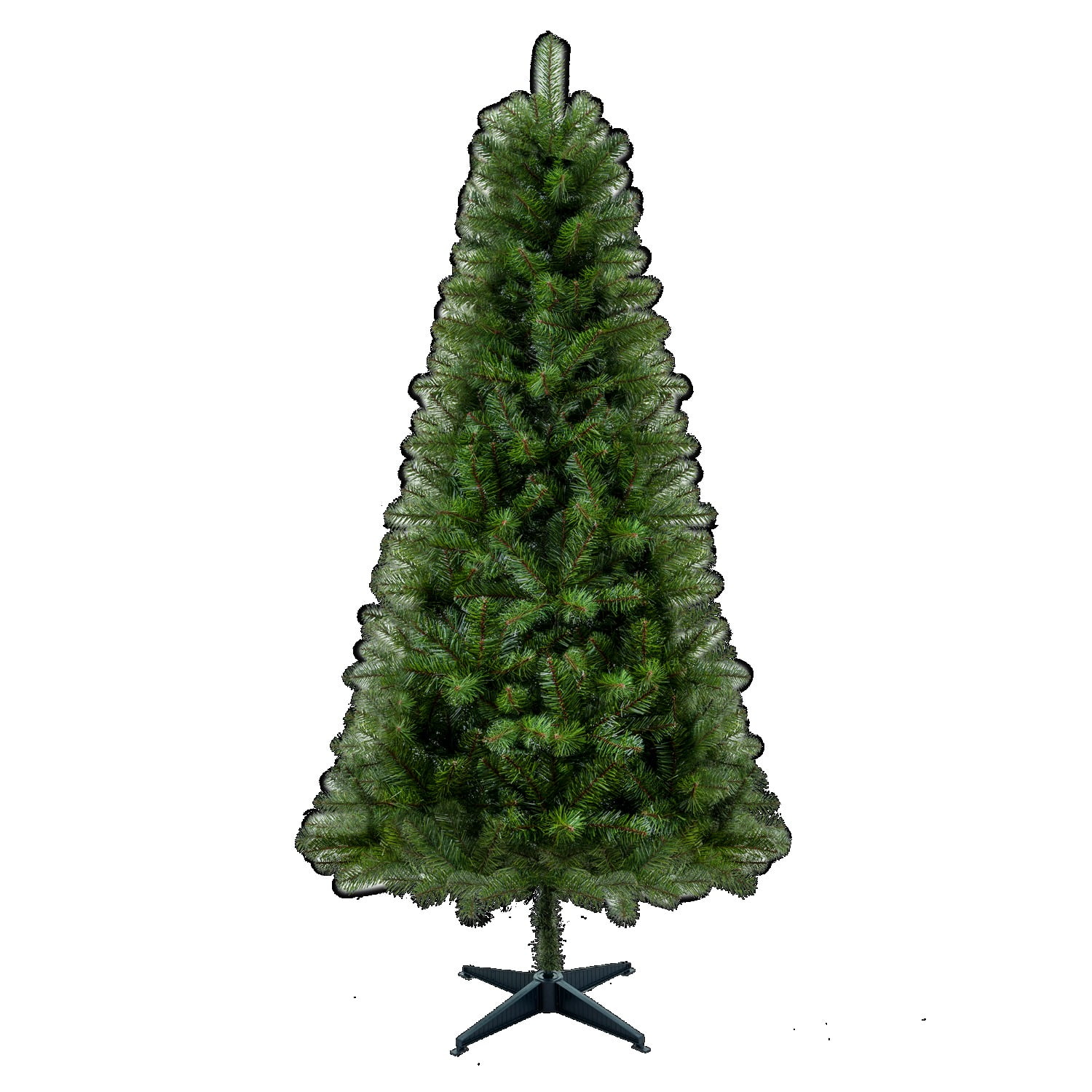 6FT Hinged Unlit Artificial Christmas Tree with 582 Tips, Full PVC ...