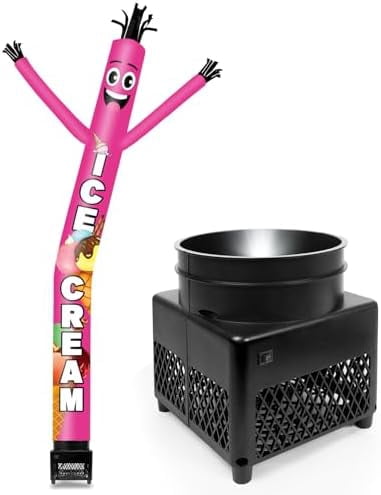 6FT Ice Cream Inflatable Tube Man with Weather-Resistant Blower (5.5 ...
