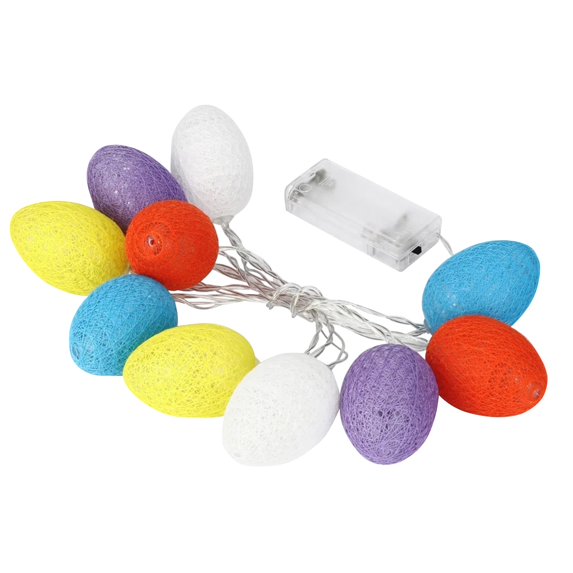 6FT LED Cotton Ball Light String Easter Egg Lamp, Bedroom Room Spring ...