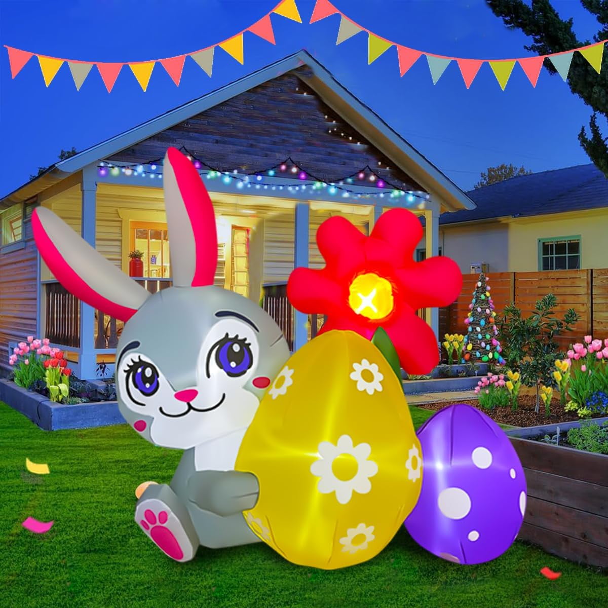 6FT Length Easter Inflatables Outdoor Decorations, Inflatable Easter ...