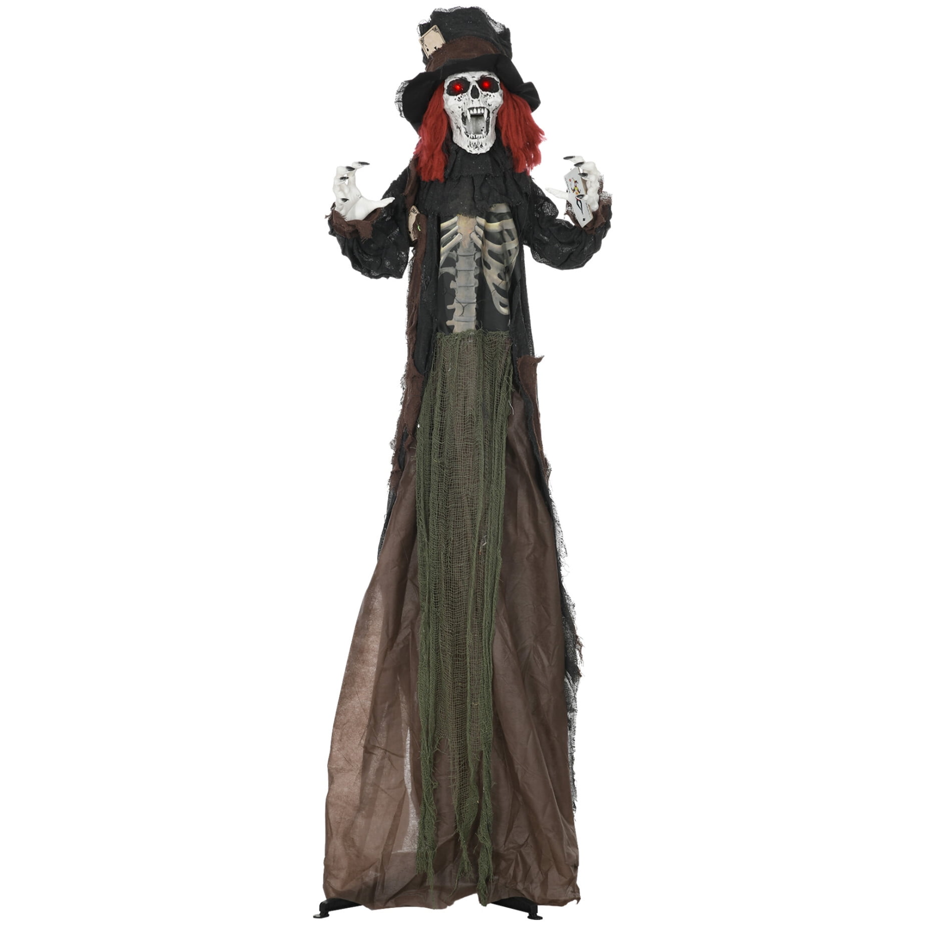 6FT Life Size Outdoor Halloween Decoration, Animatronic Zombie with ...