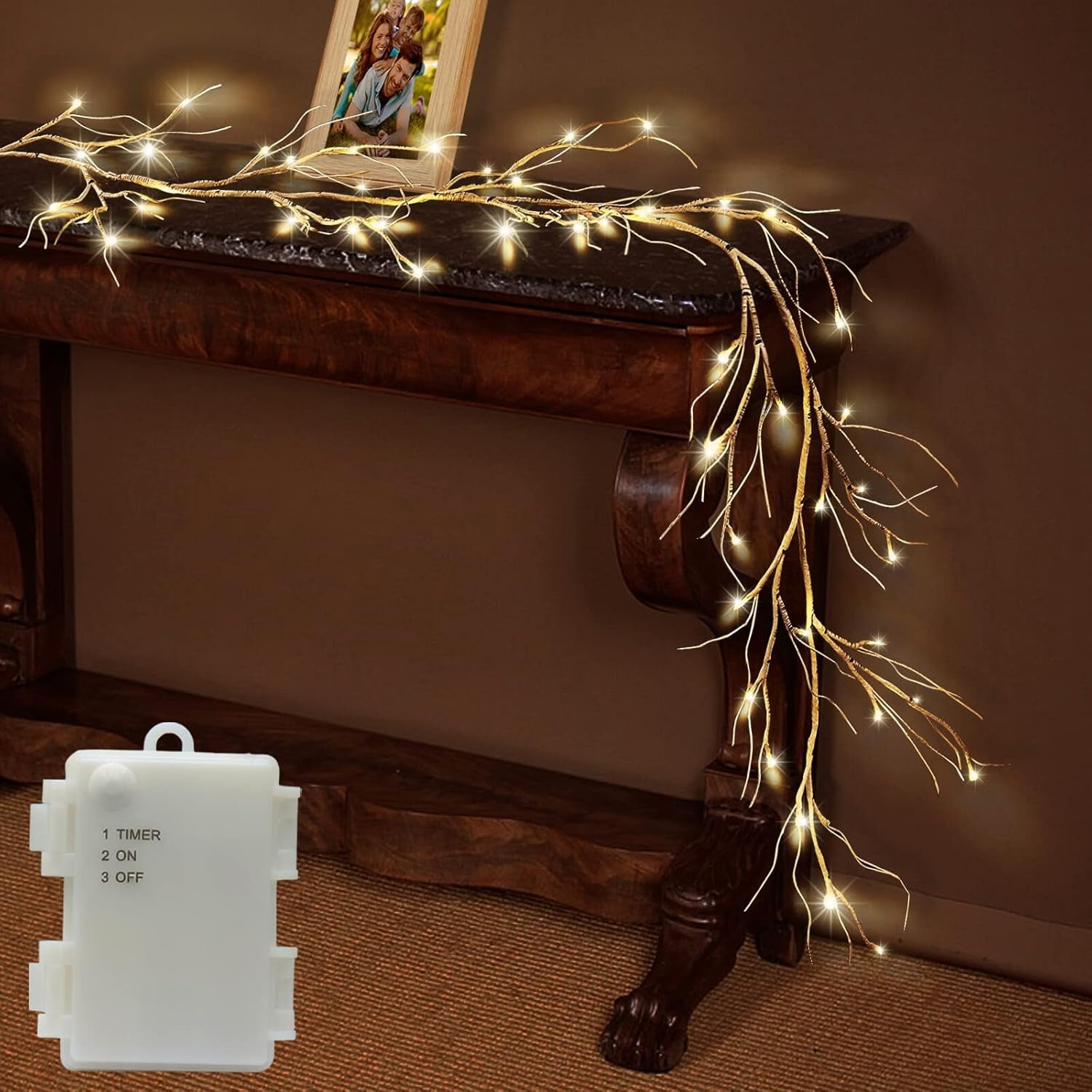 6FT Lighted Garlands with 48 LEDs for Christmas Decorations Indoor ...